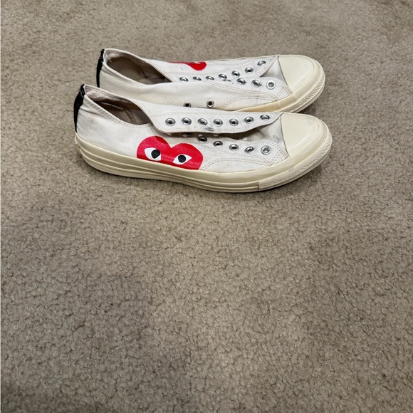 Comme des Garcons | Shoes | Comme Des Garcons White And Red Heart ...